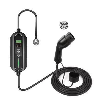 China 10A 16A Adjustable EVSE Level 2 Type 2 Portable EV Charger With Schuko for sale