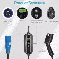 China EU Plug French / UK / US Connectors 16A Portable Electric Vehicle Charger AC / DC for sale