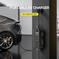 China 7kw 11kw 22kw Portable Ev Charger 32A 1 Phase 3 Phase Type 2 With 5m Cable for sale