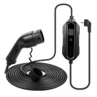 China EU Plug EV Car Charger Type 2 6A-16A Portable EVSE Charging Cable 10 Meters for sale