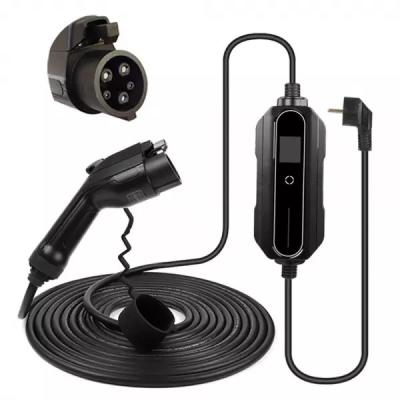 China Type 1 EV Car Charger 6A-16A Portable EVSE Charging Cable 10 Meters J1772 Plug for sale