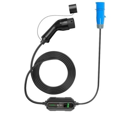 China Level 2 Portable EV Charger 32A 240V 5m TPU Cable CEE Schuko Plug RCD Type A IP67 for sale