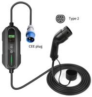 China Level 2 Portable EV Charger 32A 240V 5m TPU Cable CEE Schuko Plug RCD Type A IP67 for sale