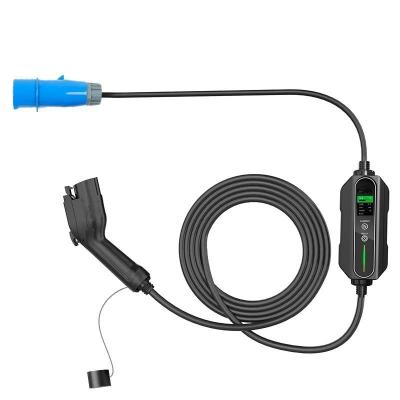 China Mobile Vehicle Charging Station With LCD And 8 Hour Time Delay 6-16A EV Charger for sale