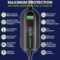 China Mobile Vehicle Charging Station With LCD And 8 Hour Time Delay 6-16A EV Charger for sale