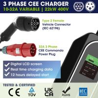 China 5m Cable Length LED Display Portable Electric Vehicle Charger for Performance for sale