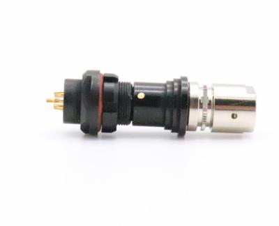 China Fischer SS 102 9pin Military Connector With Black Color Chormed for sale
