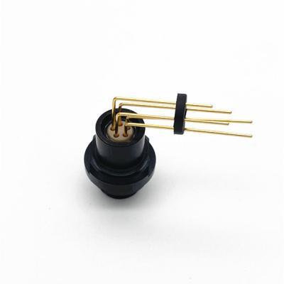 China PCB Mount Fischer Solder Cable Connector Right Angle For Real Panel for sale