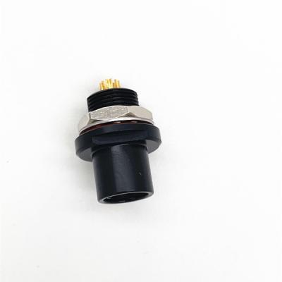 China Fischer Printed Circuit PCB Mounted Connector 5pin Black Plated for sale