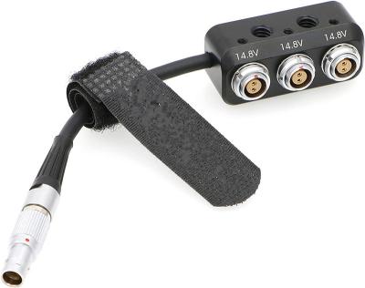 China 14.8V Power Splitter Box Cable Lemo 2 Pin Male To 3*2 Pin Female Box For ARRI RED for sale