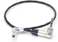 China Right Angle Lemos 4pin to 3.5mm Audio Plug Timecode Cable for Tentacle Sync Red EpicRed Scarlet-WRed Raven Weap Gemini for sale