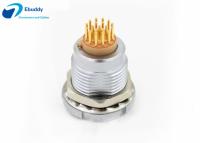 China 2B 19pin Lemo B Series Connectors , Lemo Female Connector With 2 Nuts Fixed for sale