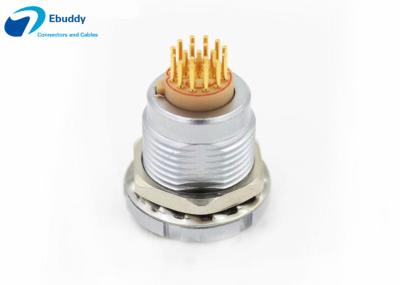 China 2B 19pin Lemo B Series Connectors , Lemo Female Connector With 2 Nuts Fixed for sale
