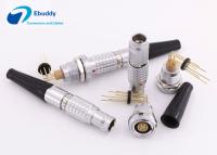 China FGG ECG 1B 2 - 16 Pin Lemo B Series Connectors Female Fixed Socket With Elbow Contact For PCB Printed for sale