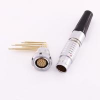 China 19pin Elbow Contact Female Lemo B Series Connectors for Pcb Install ECG.2B.319.CLV for sale