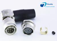 China 7 Pin  circular connectors right angle male plug HR10A-10R-7S for sale