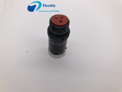 China Male Circular Metal Connectors , 3 Pin Right Angle Circular Connector XC14Y3KH for sale