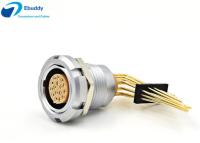 China 16pin Right Angle PCB Socket Lemo ECG 16pin Receptacle With Two Nuts ECG.1B.316.CLV for sale