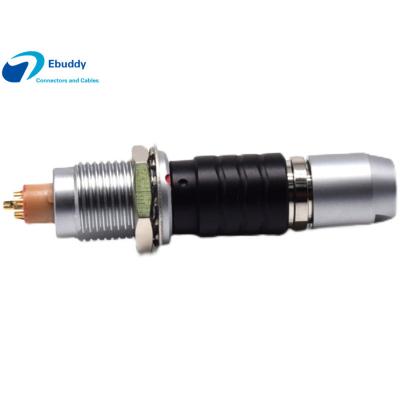 China FGG EGG Lemo Compatible Connector Black Chormed Male Cable Plug Female Receptacle for sale