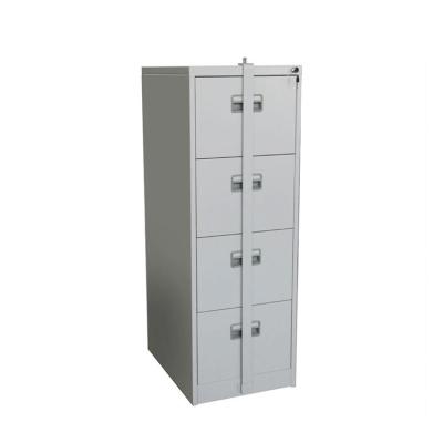 China Office Document Lockable Metal 4 Drawer Filing Cabinet with Locking Bar for sale