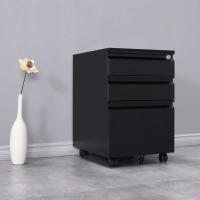 China 3 Drawer White Metal Under Desk Mobile Pedestal for sale
