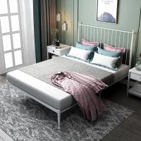 China Modern Steel Single Bed Frame 90x190cm Livingroom Size Metal Bed with Custom RAL Color for sale