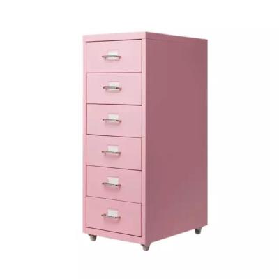 China 6 Drawer Steel Mobile Pedestal Cabinet 690mm Height Office Storage for sale