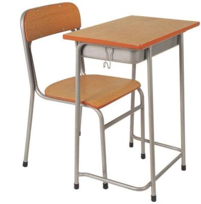 China Adjustable Steel Wood School Desk and Chair Set 750x600x400mm for Students for sale