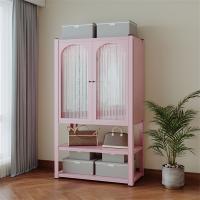 China Steel 2-Door Metal Locker Cupboard H1820xW800xD500mm with Shelf Durable Adjustable Hanging Design for sale