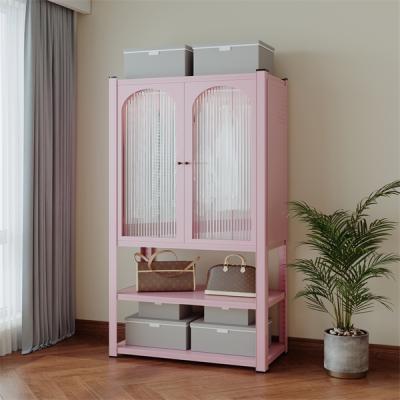 China Steel 2-Door Metal Locker Cupboard H1820xW800xD500mm with Shelf Durable Adjustable Hanging Design for sale