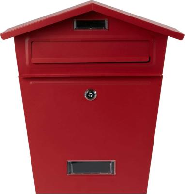 China Powder Coated Steel Wall Mounted Mailbox Lockable Outdoor H360mm W330mm D130mm for sale