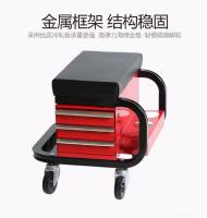 China Metal Rolling Mechanic Stool for Auto Repair Workshops Heavy Duty Garage Shop Seat with Smooth-Rolling Casters for Automotive Maintenance and Professional Repair Work for sale