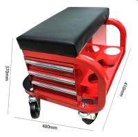China Metal Rolling Mechanic Stool for Auto Repair Workshops Heavy Duty Garage Shop Seat with Smooth-Rolling Casters for Automotive Maintenance and Professional Repair Work for sale