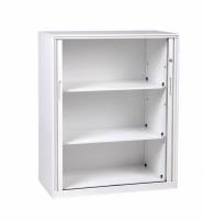 China Steel Lockable Filing Cabinets with Rolling Tambour Door and Customizable Shelves Providing Secure and Organized Storage for Workplace Documents for sale