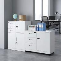 China Knock-Down Steel Filing Cabinet with Narrow Side Design Metal Office Document Storage Cabinet for Files and Office Supplies for sale