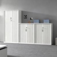 China Knock Down Steel Tambour Door Filing Cabinet with Narrow Side Design 1850mm Metal Office Storage Cabinet for Document and File Organization for sale