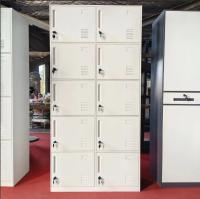 China 10 Door Metal Locker Cabinet with Multiple Compartments for Office and Employee Storage for sale