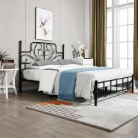 China Single Metal Bed for Staff Dormitories Factory Direct Steel Bed in Multiple Sizes for sale