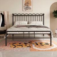 China French Vintage Metal Bed Frame with Bold Minimalist DesignElegant Iron Bed for Modern and Classic Bedrooms for sale