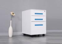 China A4 File Metal Mobile Pedestal 3 Drawer Locking Cabinet H600mm Cold Rolled Steel for sale