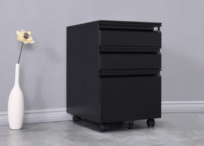 China Metal Mobile Pedestal Filing Cabinet 3 Drawer H600mm Cold Rolled Steel Lockable for sale