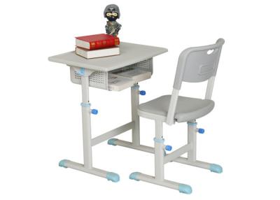 China Steel Frame School Desk and Chair Set H750mm W600mm Adjustable Height Student Desk for sale
