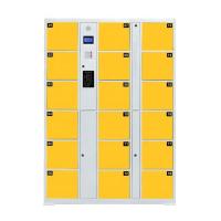 China Waterproof Steel Barcode Smart Electronic Locker 18 Compartments H1800mm for sale
