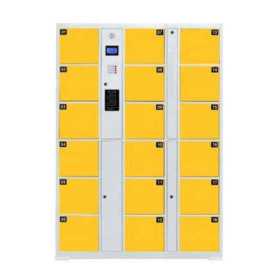 China Waterproof Steel Barcode Smart Electronic Locker 18 Compartments H1800mm for sale