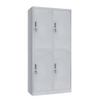 China Cold Rolled Steel Wardrobe 4 Door Metal Locker Storage Cabinet for sale
