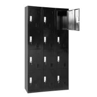 China Knocked Down 3 Tier Steel Metal Storage Locker Cabinet 12 Door H1800mm for sale