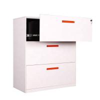 China Office 3 Drawer KD Metal Filing Cabinet 1020x900x450mm Steel Lateral File Cabinet for sale