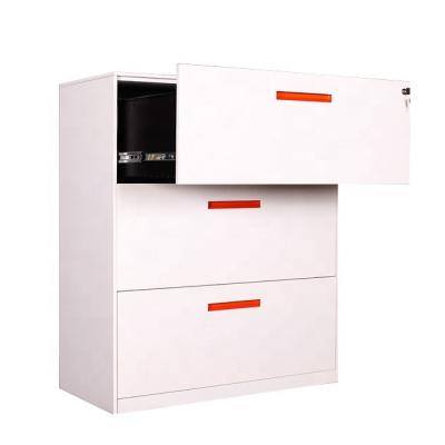 China Office 3 Drawer KD Metal Filing Cabinet 1020x900x450mm Steel Lateral File Cabinet for sale