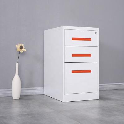 China 3 Drawer Cyber Lock 20.8KG Metal Mobile Pedestal With Wheels for sale