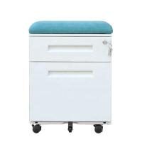 China Anti Tilt Lateral 2 Drawer Steelcase Mobile Pedestal 480mm Wide with Cushion for sale